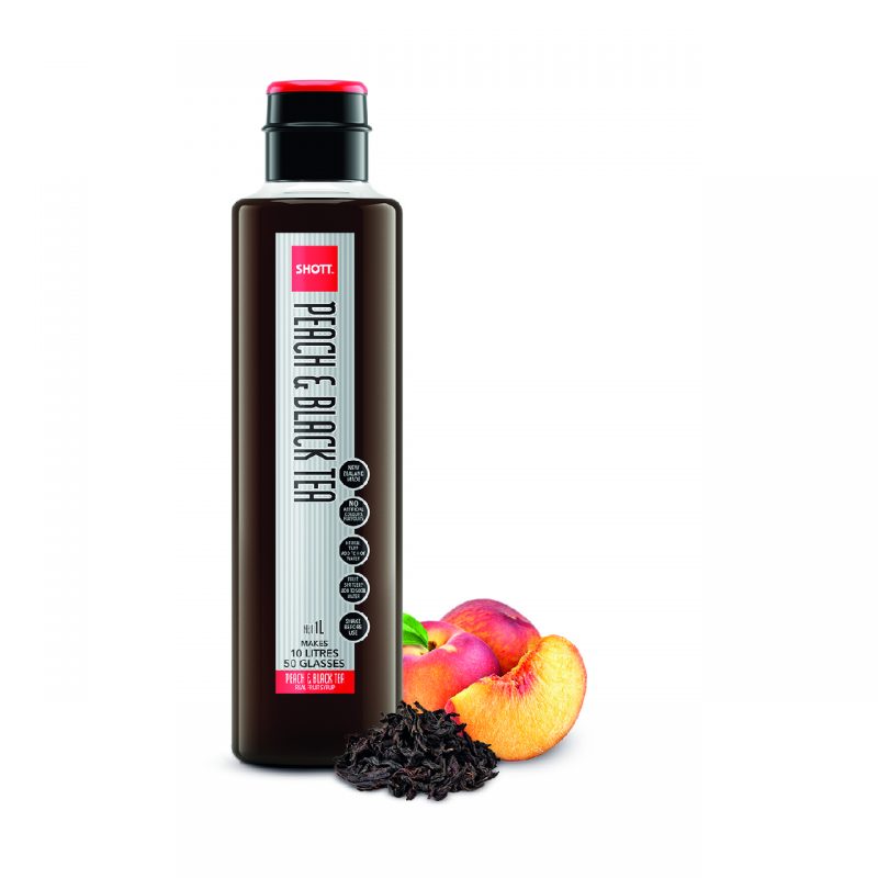 Shott Peach & Black Tea Syrup | Flavoured Syrups - Smiths of London